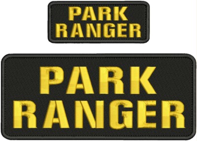 PARK RANGER embroidery patch 4X10 and 2x5 hook ON BACK GOLD | eBay