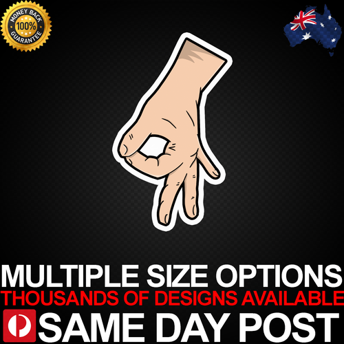 GOTTEM HAND COLOUR Vinyl Car Sticker Decal Cheap Funny Aussie Meme ...
