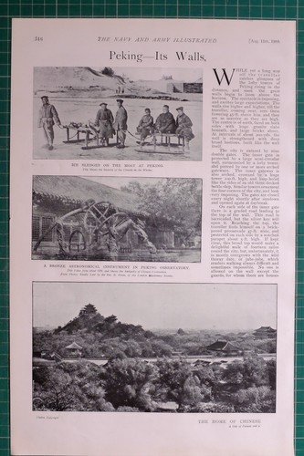 1900 Boer War Era Peking Eis Schlitten Moat ~ Bronze Astronomical ...