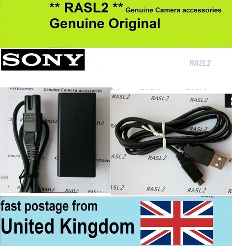 Genuine SONY Charger Adaptor & USB Cable Alpha A6500,A6400,A6300,A6100 ...