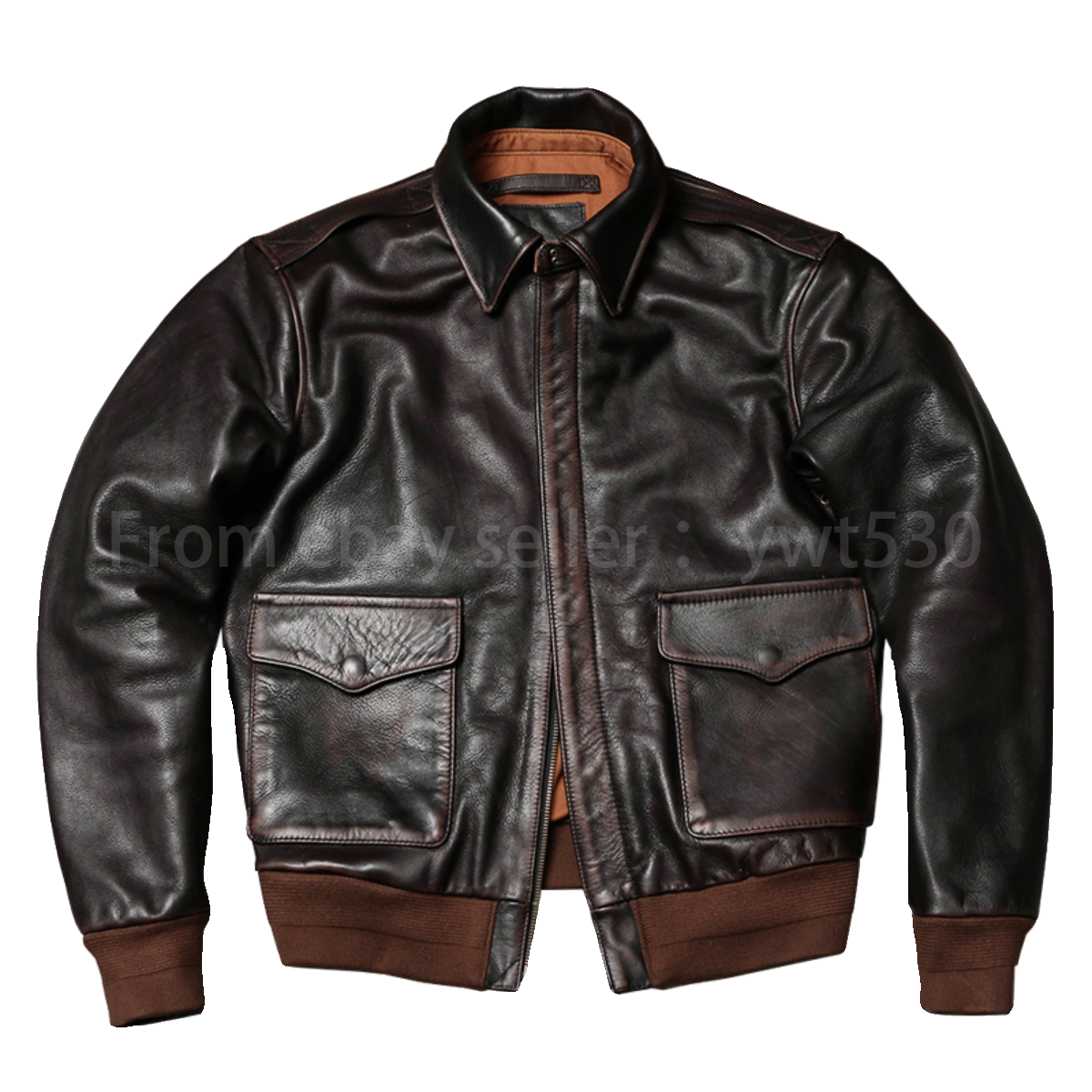 Tea Core Leather A2 Pilot Jacket Classic American Retro Men's Lapel Jacket | eBay