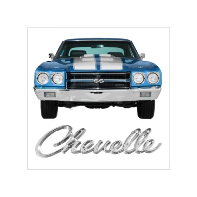 1970 Chevelle SS Transparent Outdoor Stickers, Square, 1pcs Muscle Car ...