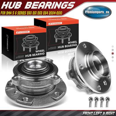 2x New Wheel Bearing Hub Front for BMW 5 6 Series E60 E61 E63 E64 ...