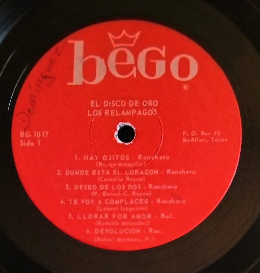Los Relampagos Del Norte El Disco De Oro Vol. II 1971 Bego # 1017 Ayala Reyna LP | eBay