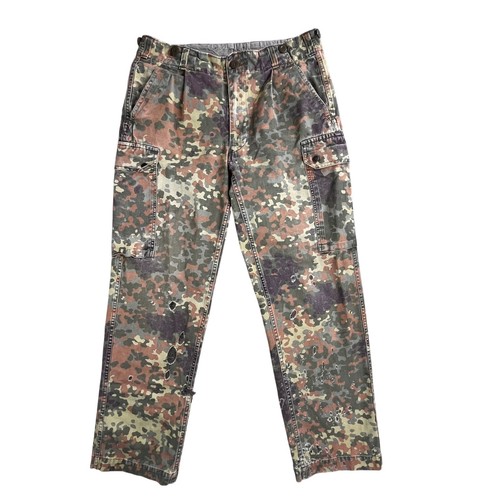 VTG Bundeswehr Flecktarn Cargo Pants Mens 34x31 German Army Camo Wood ...