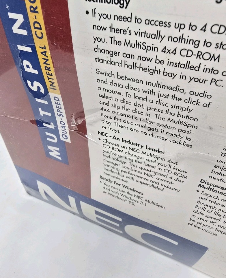 Vintage NEC MultiSpin 4x4 CD-ROM 4 Disc Changer CDR-C251 Sealed w/Driver Disk | eBay
