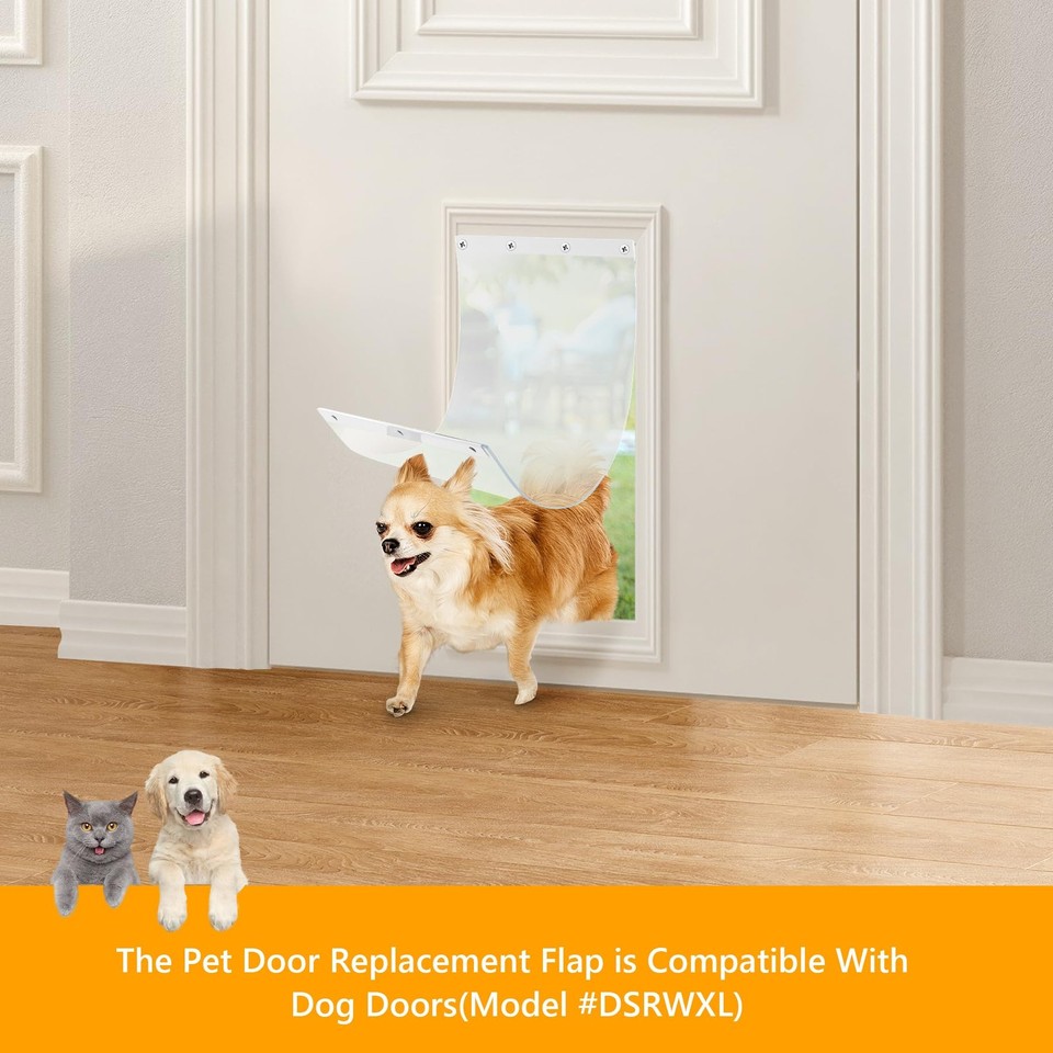 2 pack dog door replacement flaps compatible with ruff weather xl dog ...