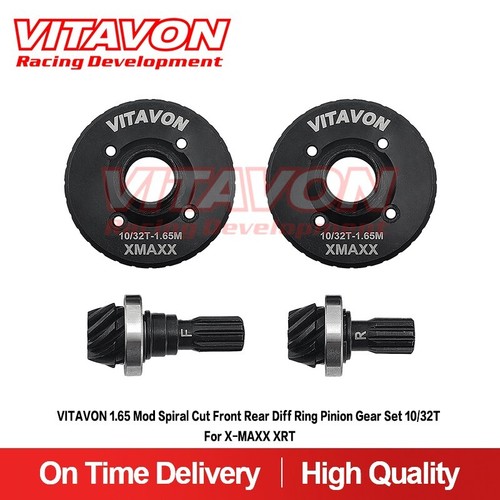 VITAVON 1.65Mod V3 Spiral Cut F&R Diff Ring Pinion Gear Set 10/32T For ...
