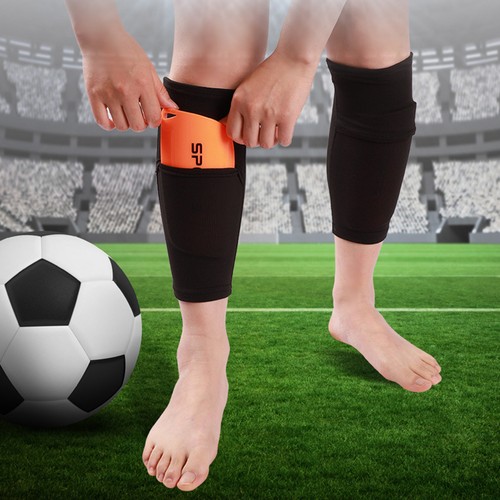 Shin Pad Guard Football Soccer Protection Compression Calf Support ...