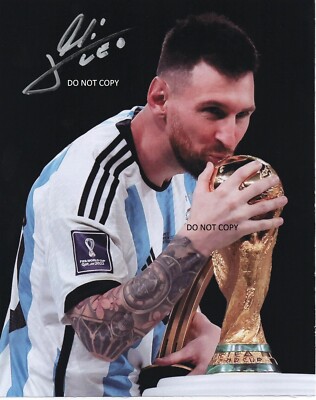 LIONEL MESSI - WORLD CUP 2022 WIN!! Autographed Signed 8x10 RP Photo ...