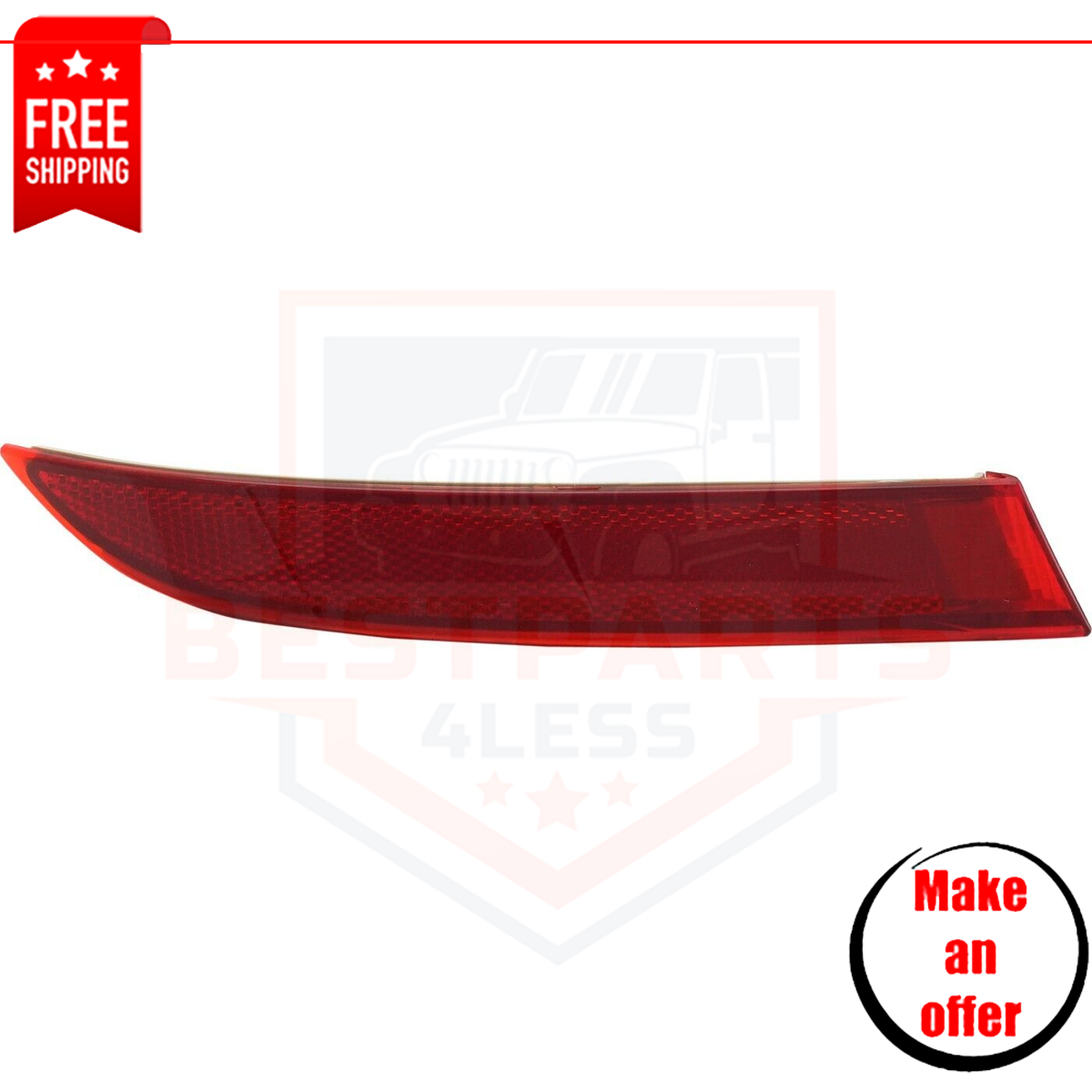 Rear Bumper Reflector 63147240997 left side CAPA for 2011-2013 BMW X5 ...