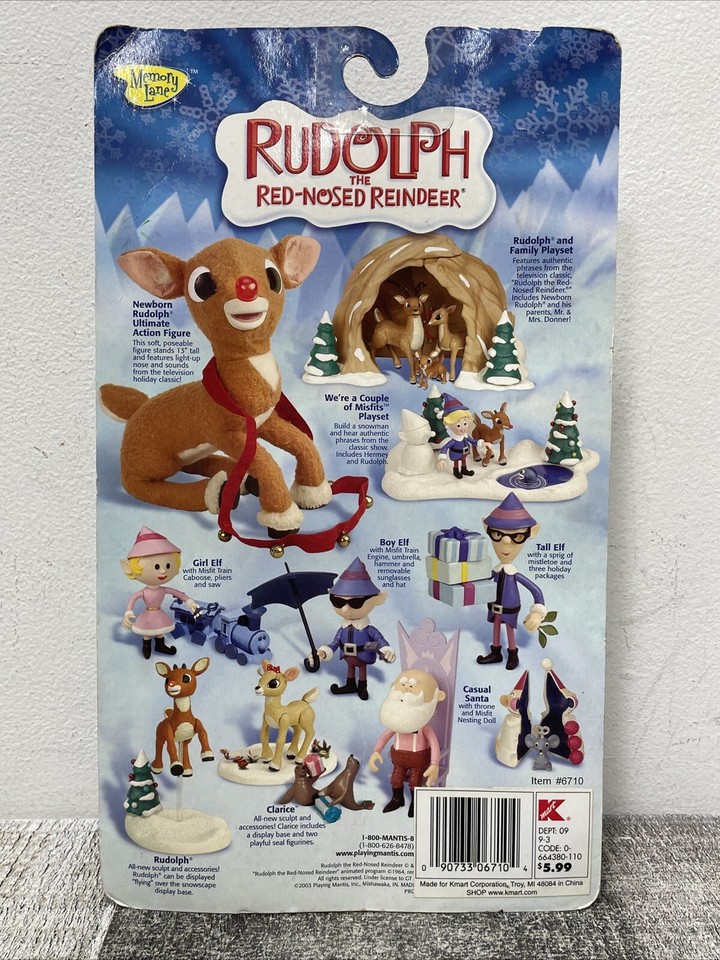 2003 Memory Lane Rudolph the Red Nosed Reindeer Girl Elf Figure w/Train ...