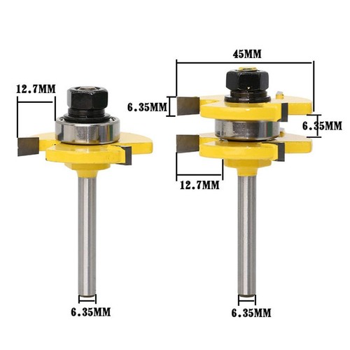 14 inch Shank Router Bit with Anti Kickback Design for Tongue & Groove ...