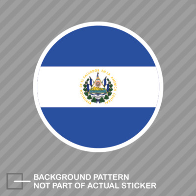 Round Salvadoran Flag Sticker Decal Vinyl El Salvador SLV | eBay