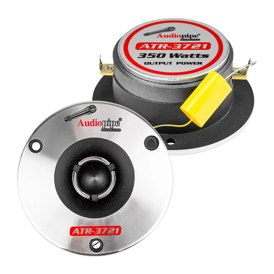 1-Pair Titanium Horn Bullet Tweeters 175W 4 - 8 Ohm w/ MDF Tweeter ...