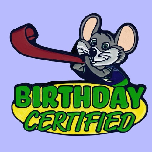 RARE Chuck E Cheese Pin~Birthday Certified~Rockstar Employee Cast ...