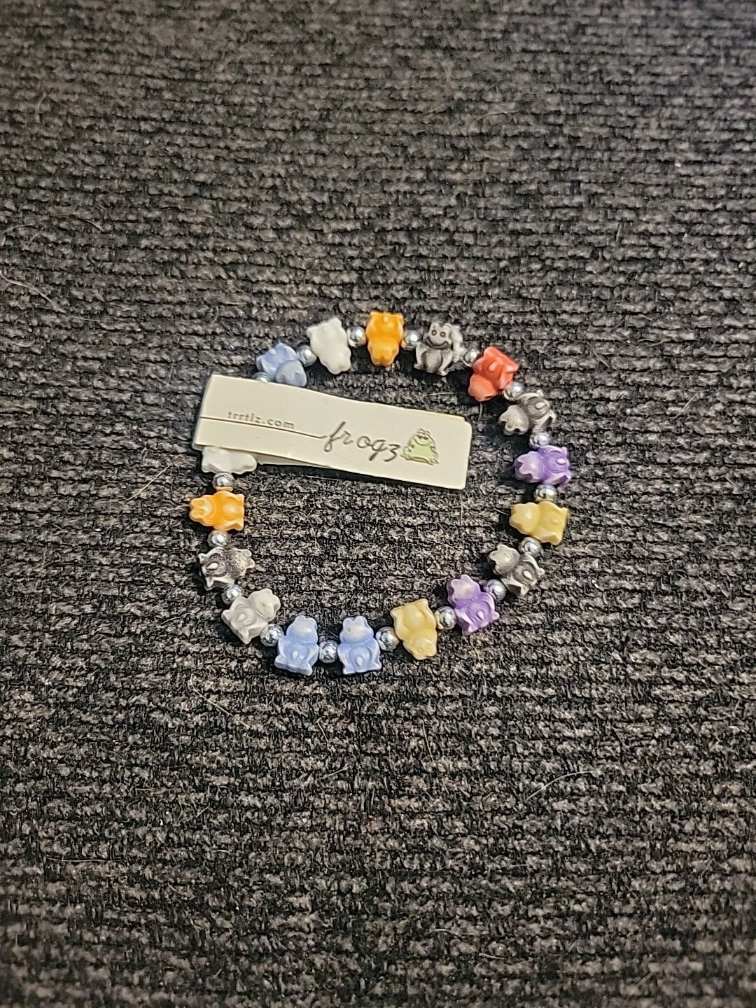 Frogs Frogz Beaded Stretch Bracelets New with Tags Trrtlz Multi Color ...