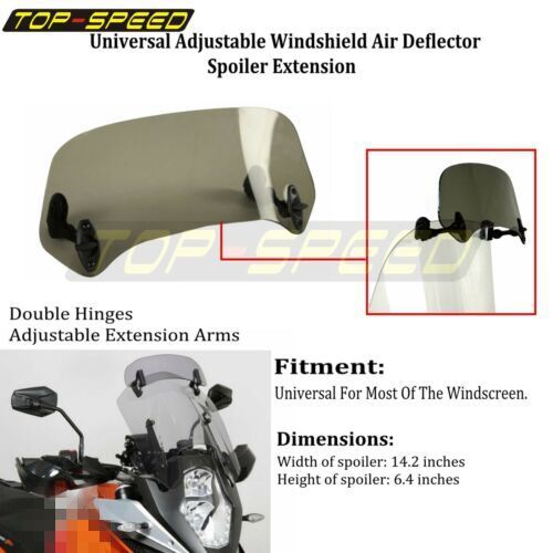 1 PC Adjustable Clip On Windshield Screen Extension Spoiler Air ...