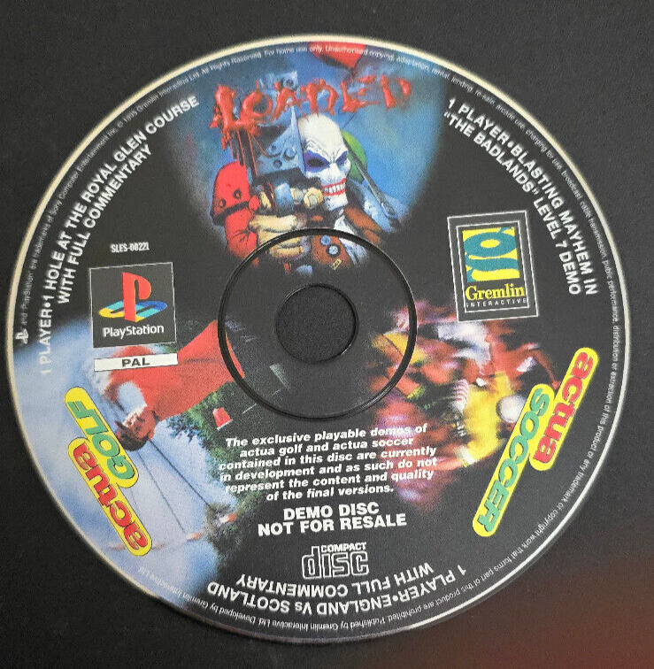 Gremlin Interactive Playstation Magazine CD Demo Disc PS1 Loaded Actua ...