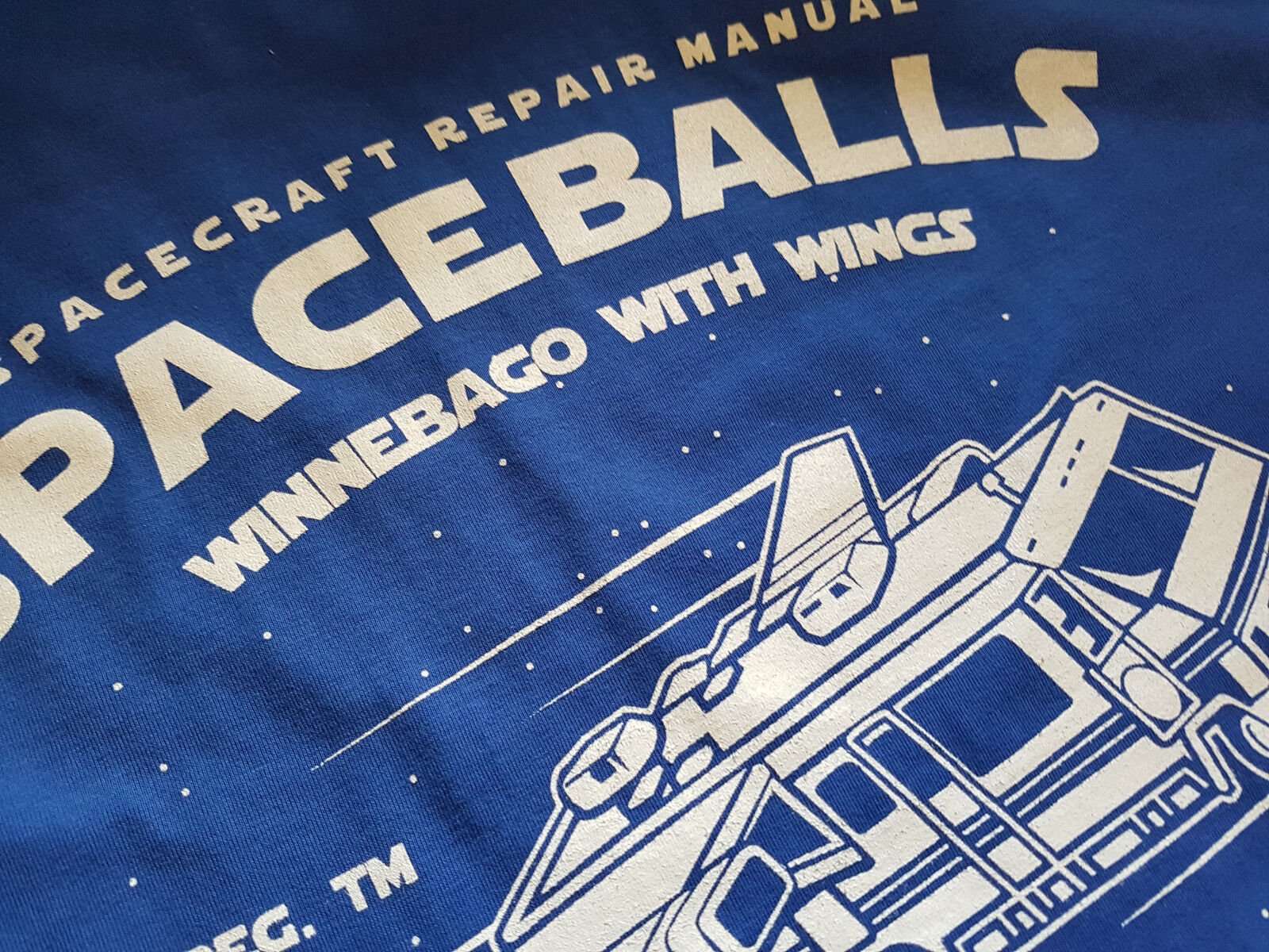 Spaceballs T-SHIRT BLAU May The Schwartz RV Car Flying Wings Lord ...