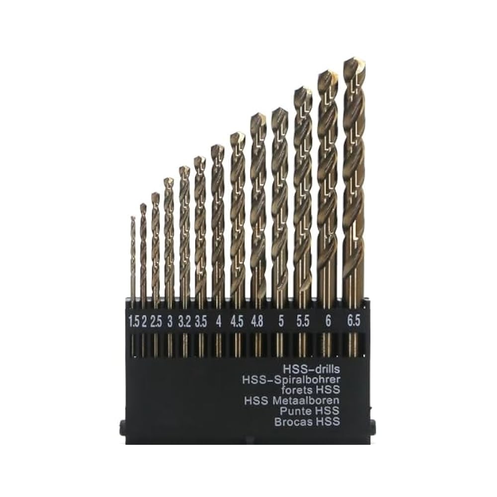 Professional Drill Bit Set 1.5,6.5mm , Cobalt Steel for Versatile ...