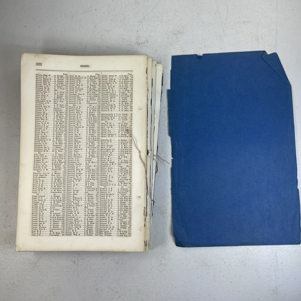 RARE Navy Register United States Civil War Year 1865 Book US USN ...