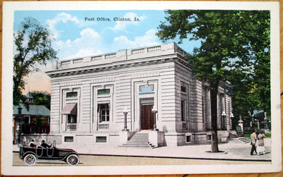 1920s Clinton, IA Postcard: Post Office Building - Iowa | eBay