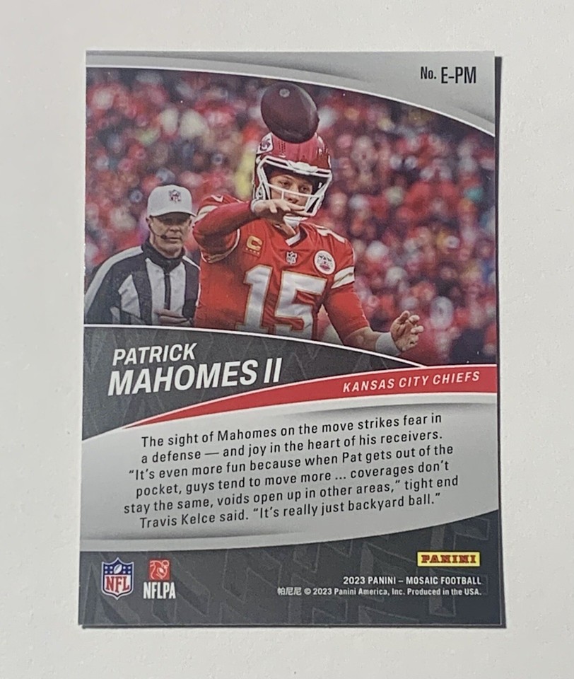 2023 Panini Mosaic Patrick Mahomes II Elevate #E-PM Kansas City Chiefs ...