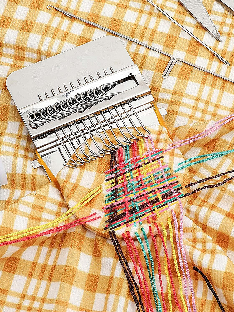 Small Weaving Loom Kit with 14 Hooks Mini Darning Loom Speedweve Type🏜️ ...