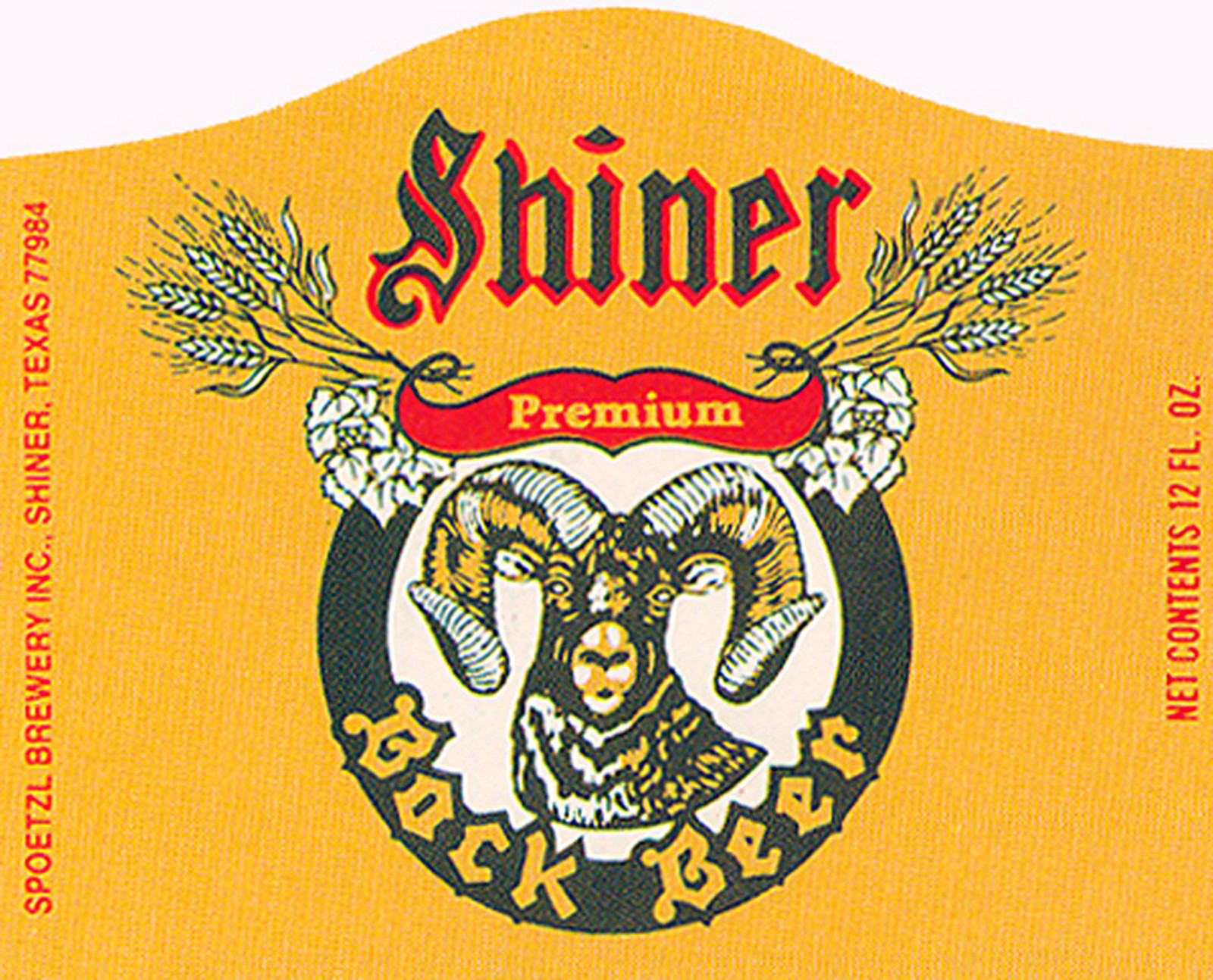 SHINER BOCK BEER LABEL T SHIRT SPOETZL BREWING SHINER TEXAS SMALL ...