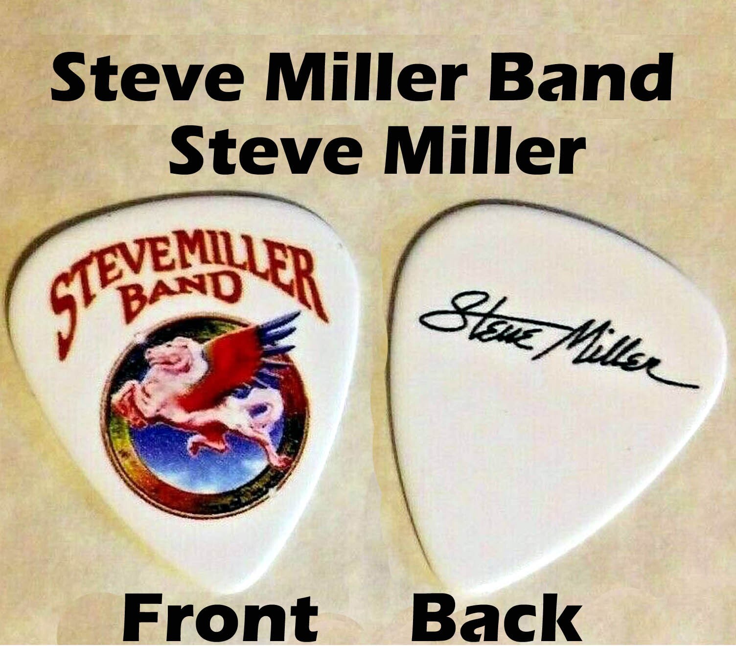 1 (ONE) STEVE MILLER band novelty STEVE signature guitar pick- (W3-O9 ...