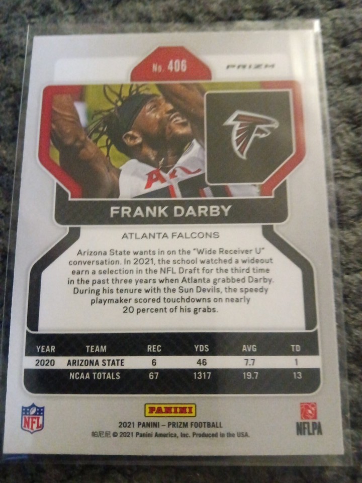 2021 Panini Prizm Red White & Blue Prizm Frank Darby #406 RC Rookie ...