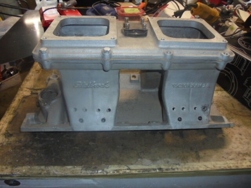 Aluminum Tunnel Ram Intake BBC Edelbrock 7075 w/ Blow Off IHRA NHRA ...