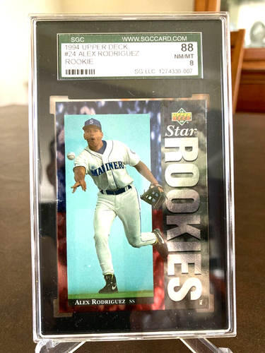 Alex Rodriguez 1994 Upper Deck Rookie Card Graded SGC 88 NM/MT 8 ...