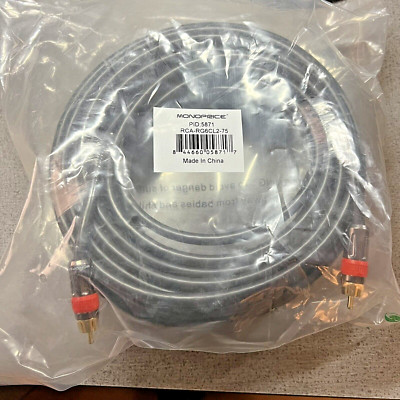 Monoprice 5871 75ft Gold Plated Single Rca Cable New Sealed In Original ...