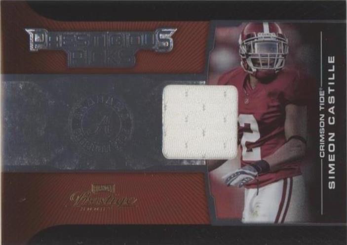 2008 Prestige - Prestigious Picks Simeon Castille #PPI-1 Red Materials ...