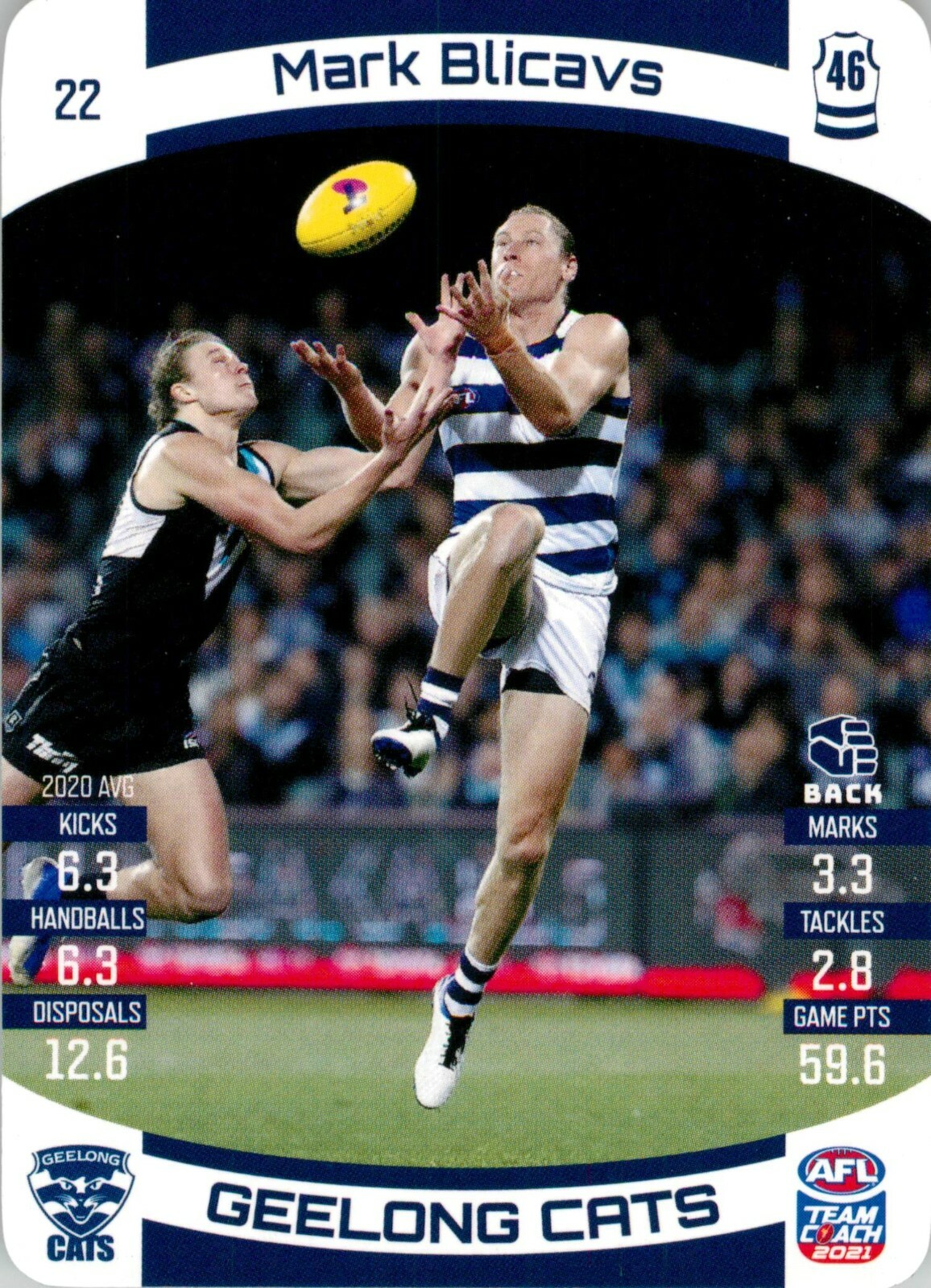 2021 GEELONG CATS AFL Card MARK BLICAVS Teamcoach | eBay Australia