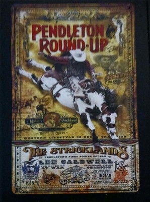 Pendleton Round-Up Rodeo New 8 " x 12 " Metal Sign .... Retro 1918 | eBay
