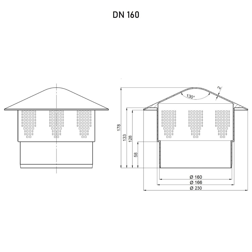 Vent Cowl 50mm 75mm 110mm 160mm Waste Pipe Soil Vent Terminal Mushroom ...