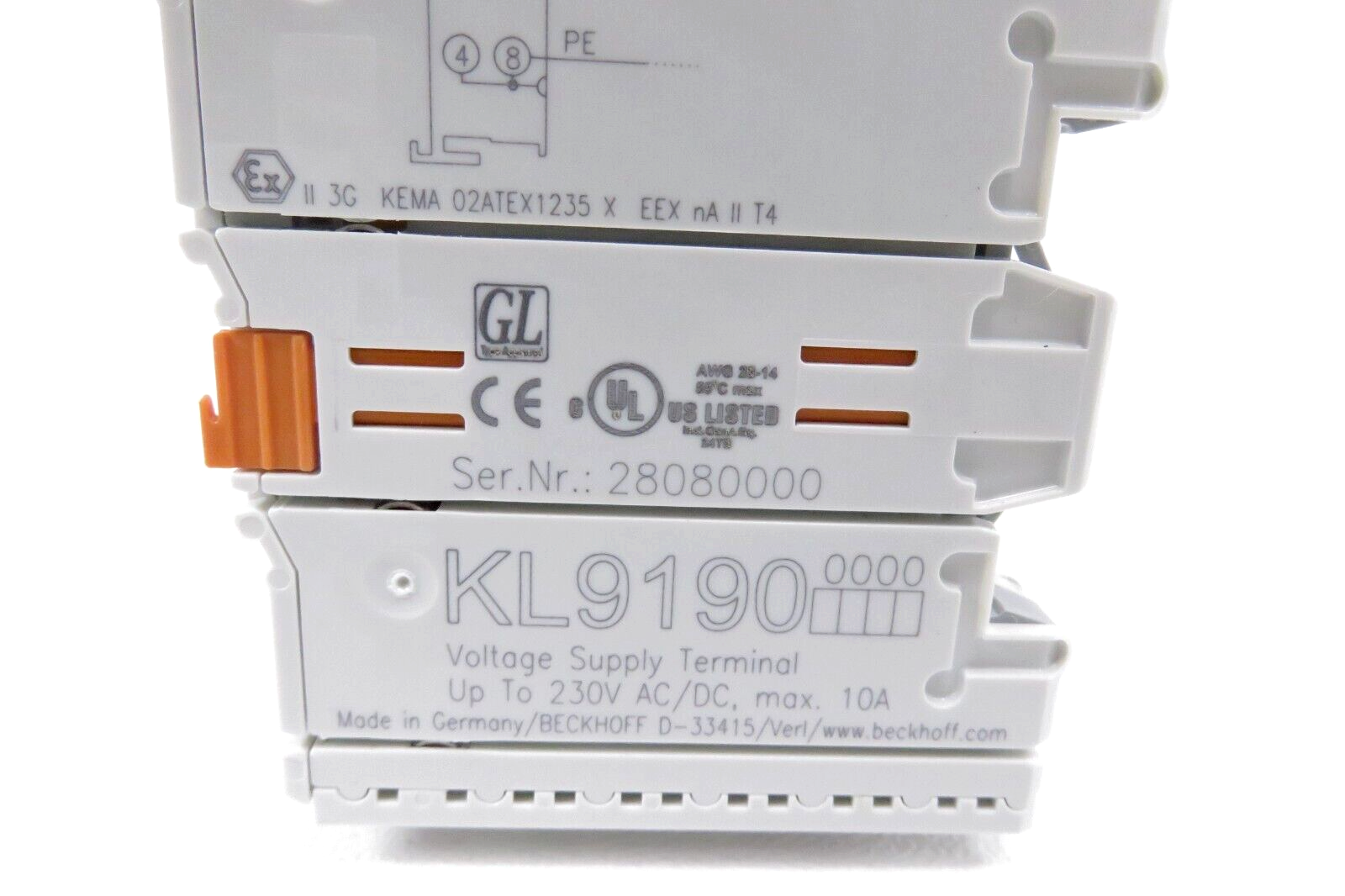 Beckhoff KL9190 Voltage Supply Terminal | eBay