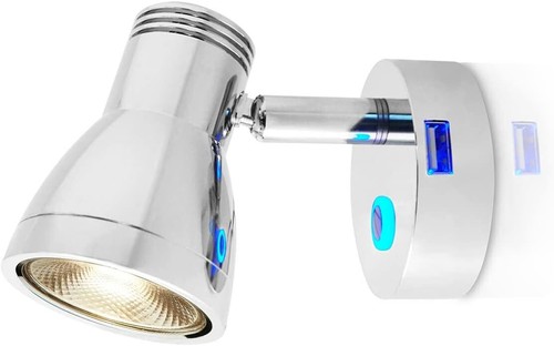 LED 12V Aluminum Swivel Wall Reading Light Interior RV Boat Motorhome ...