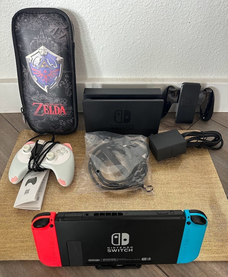 Nintendo Switch Handheld Console - Mint Condition - Red Blue, original ...