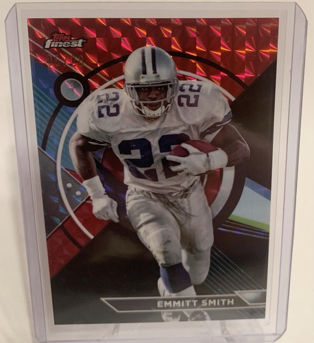 Emmitt Smith 2024 Topps Composite Football Finest Black Red Geometric ...