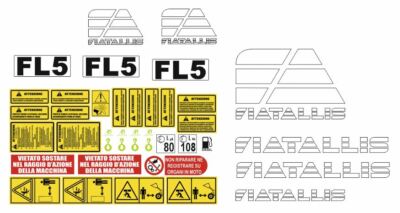 Fiat Allis FL5 Nouveau Modèle Stickers Adhésifs Kit Complet | eBay