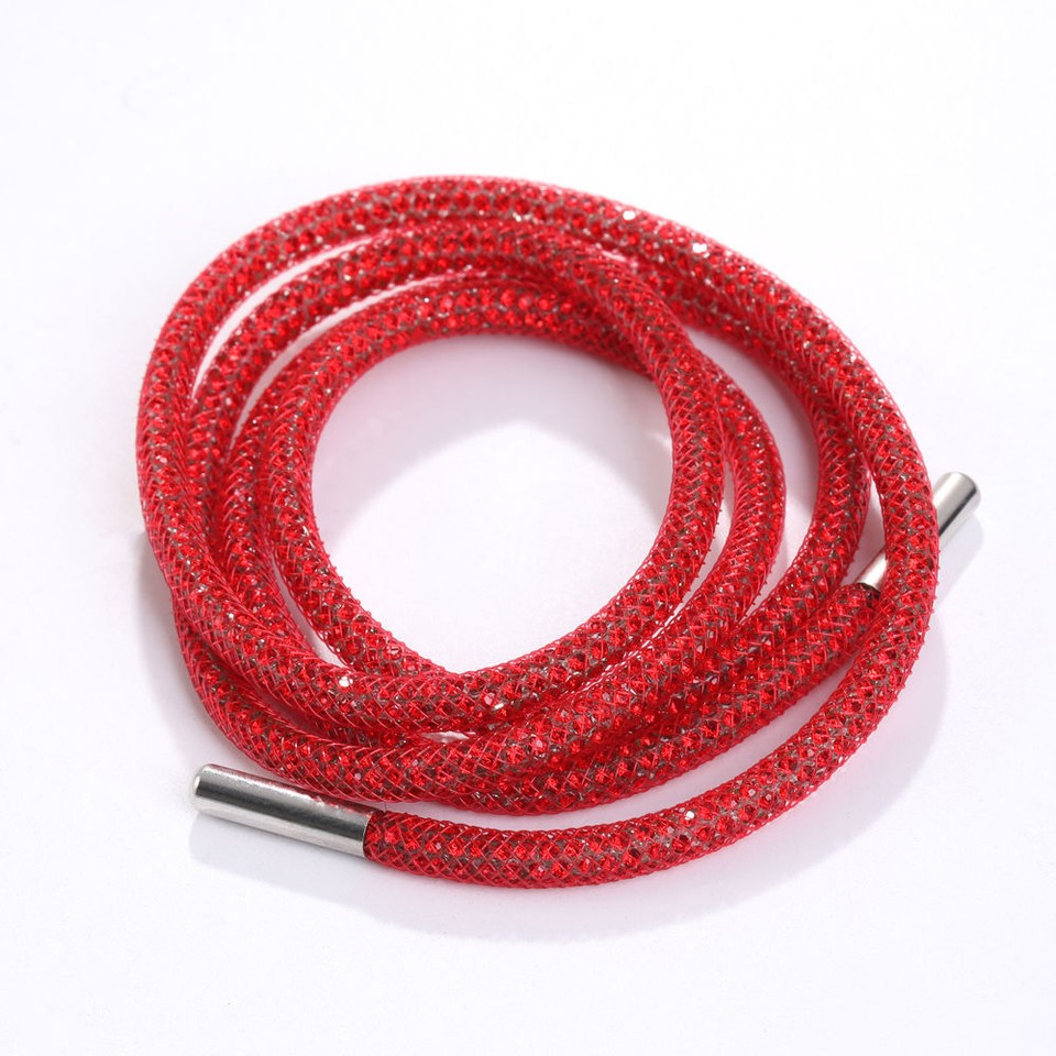 2pcs Rhinestone Shoe Laces Hoodie String Mesh Rope Replacement ...