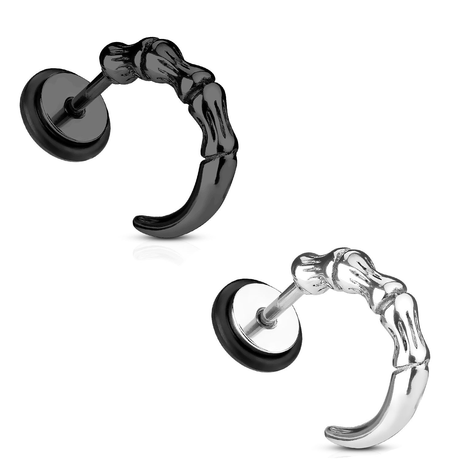 WICKED CURVED CLAW FAKE PLUGS CHEATER GAUGE EARRINGS (Sold in Pairs) | eBay