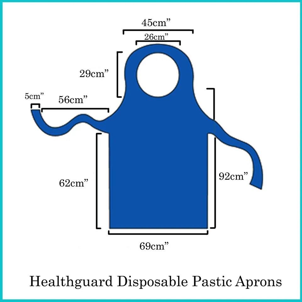 1000 Disposable Aprons Blue or White PPE Medical Protective Waterproof ...