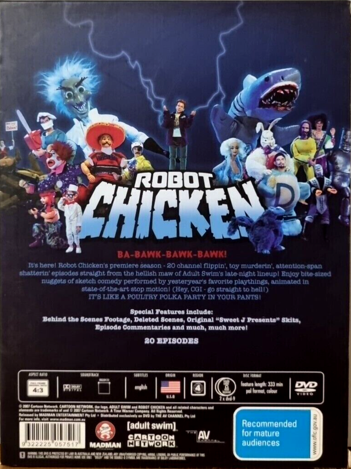 Robot Chicken: Season 1 (DVD, 2007) Seth Green, Region 4 - VGC | eBay