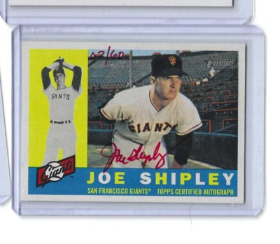 2009 TOPPS HERITAGE AUTOGRAPH AUTO JOE SHIPLEY RED #/60 | eBay