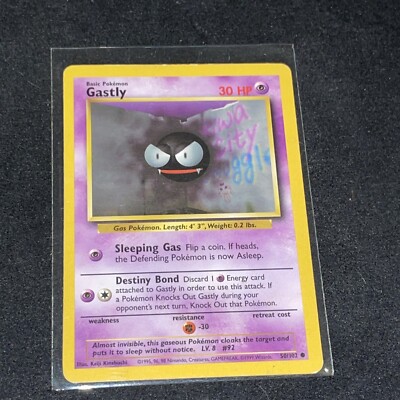 Pokemon Base Set Unlimited - Common - Gastly 50/102 - NM | eBay